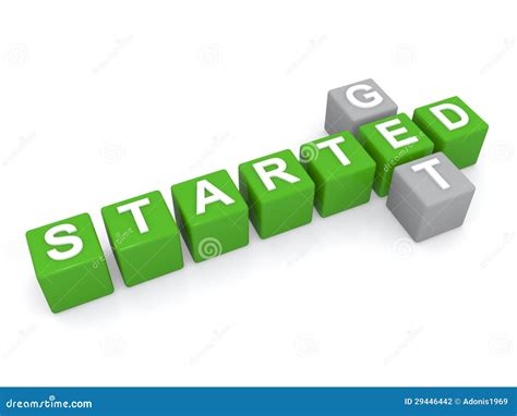 Get Started Message Stock Illustration Illustration Of Green 29446442