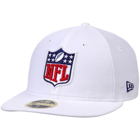Mens New Era White Nfl Shield Logo Low Crown 59fifty Fitted Hat