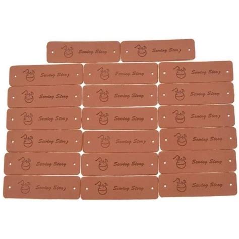Lychee Life 20 pièces à la main en cuir PU étiquettes lettre en relief