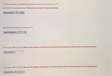 Solved A Random Variable X Is Exponentially Distributed With