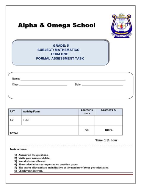 Grade 5 Mathematics Pdf Mathematics