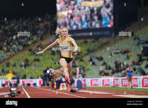 Neele Eckhardt Participating In The Long Jump Of The European Athletics