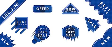 프로 모션 템플릿 벡터 디자인 및 모양이 다른 디자인 요소 프리미엄 벡터