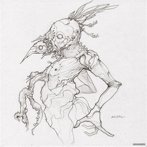 ERIC外星怪物角色设计素描手稿 30P A