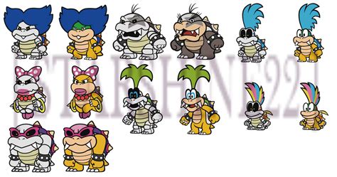 Paper Dry Koopalings By Starshine22da On Deviantart