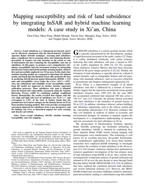 Pdf Mapping Susceptibility And Risk Of Land Subsidence By Integrating