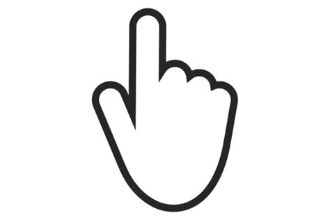 Pointing Finger Line Icon Hand Cursor T Graphic By Microvectorone Creative Fabrica