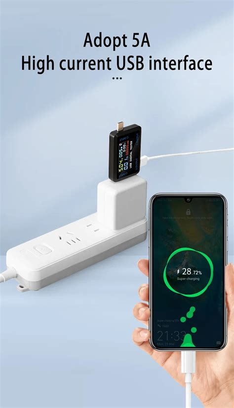 USB Type C Current Voltage Capacity Tester Digital Voltmeter Ammeter Mobile Power Detector