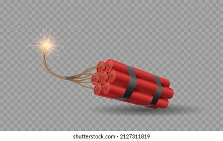 Realistic D Tnt Dynamite Sticks Burning Stock Vector Royalty Free Shutterstock