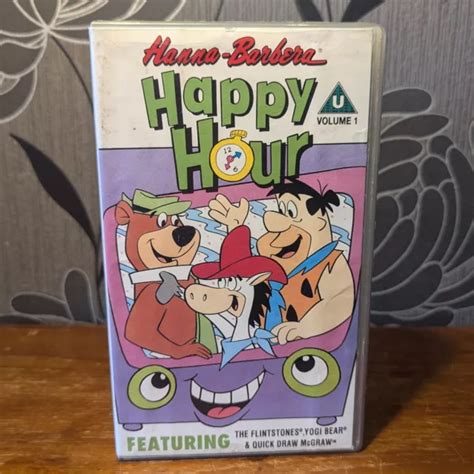 Rare Hanna Barbera Happy Hour Volume 1 Vhs 1991 Tested £2999