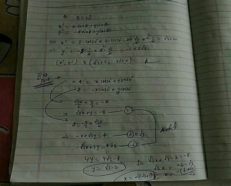A The Axes Are Rotated Through An Angle 30 {0} With The Same Origin