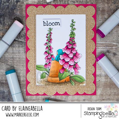 Bundle Girl Among The Foxgloves Rubber Stamp Stamping Bella Usa