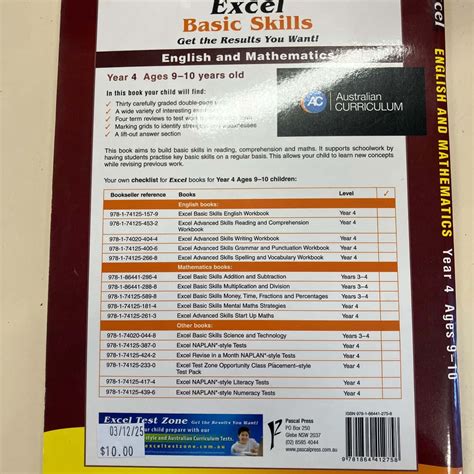 Excel Basic Skills English And Mathematics
