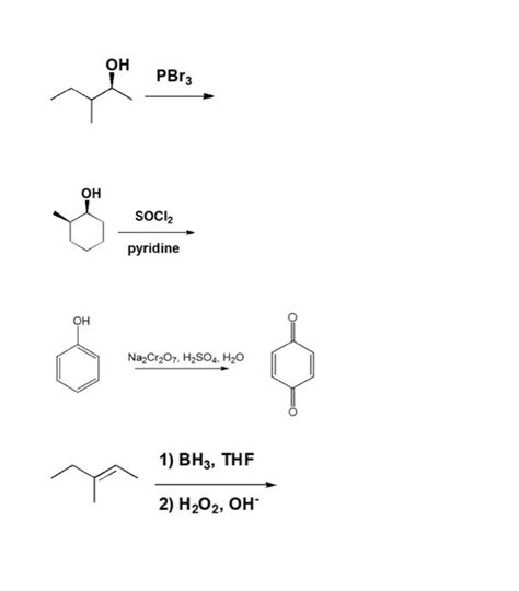 Solved 1) BH3, THF 2) H2O2,OH− | Chegg.com