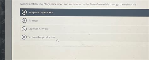 Solved Facility Location Inventory Placement And Chegg