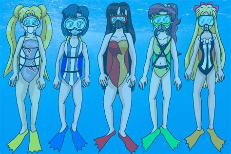 Sailor Senshi Scuba Diving 2 By Galbin32 On Deviantart