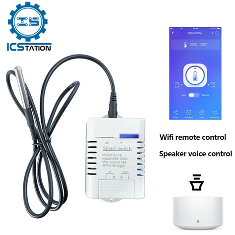 16a Wireless Smart Wifi Intelligent Control Switch Ds18b20 Temperature