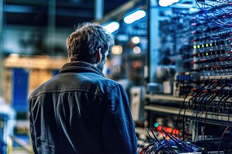 premium ai image electrical engineer programming for automation
