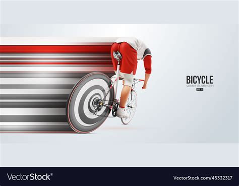 Realistic Silhouette Of A Road Bike Racer Man Vector Image