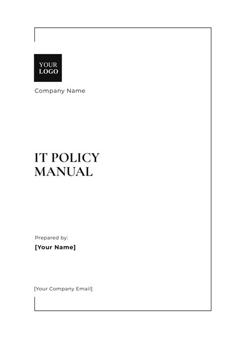 Free Policy Manual Templates To Edit Online And Print