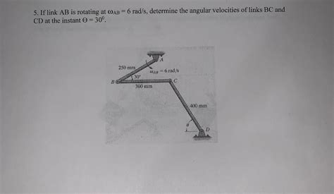 Solved If Link Ab Is Rotating At Wab6 Rads Determine The