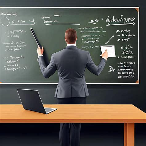Design An Image Of A Person Standing In Front Of A Chalkboard T