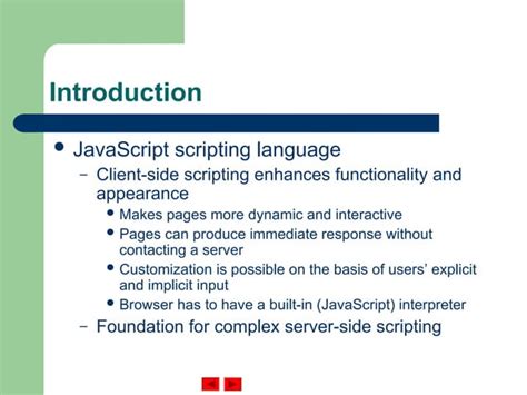 Introduction To Scripting Programming Language Ppt Web Development