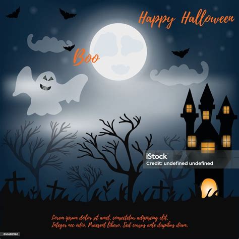 소 름 집 유령 묘지 할로윈 밤 배경 10월에 대한 스톡 벡터 아트 및 기타 이미지 10월 가을 거미 Istock