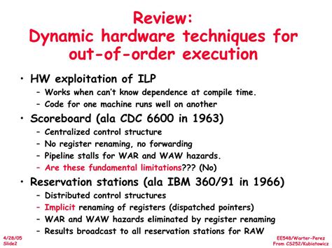 Ppt Register Renaming Through Tomasulos Algorithm And Remap Tables