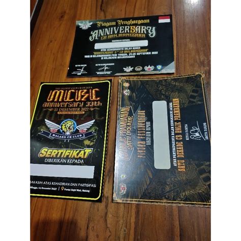 Jual Piagam Sertifikat Acara CB Shopee Indonesia