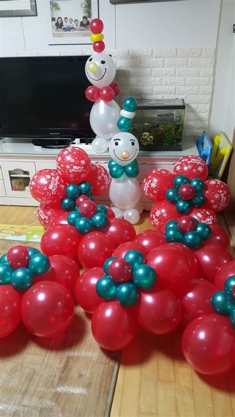 대전파티플래너 크리스마스~ 교회행사 풍선장식만들기 네이버 블로그