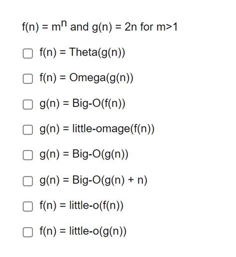 Solved F N Mn And G N 2n For M 1 F N Theta G N F N Chegg Com
