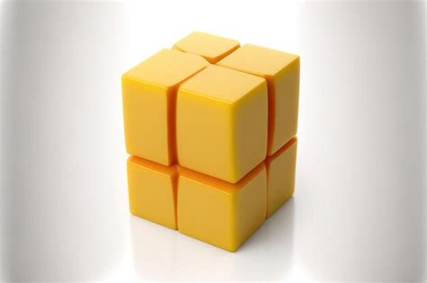 Premium Ai Image Mango Cube On A White Backdrop Isolated