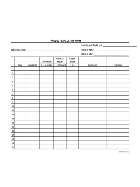 Product Evaluation Form 2 Free Templates In PDF Word Excel Download