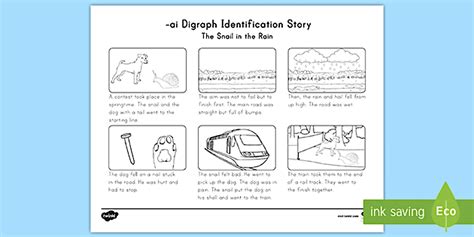 Ai Digraph Identification Story Twinkl
