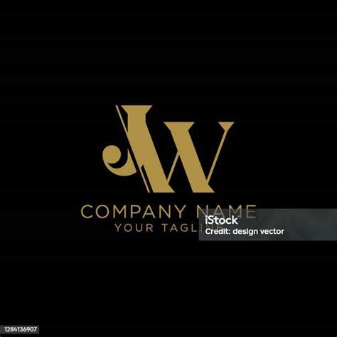 초기 문자 Jw 로고 타입 회사 이름입니다 비즈니스 및 회사 Id용 벡터 로고입니다 0명에 대한 스톡 벡터 아트 및 기타 이미지