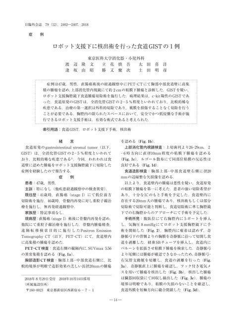 Pdf A Case Of Esophageal Gastrointestinal Stromal Tumor Treated With
