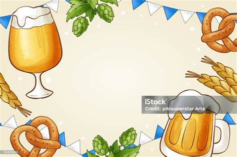 손으로 그린 옥토버페스트 배경 벡터 디자인 일러스트레이션 10월에 대한 스톡 벡터 아트 및 기타 이미지 10월 가을 건강
