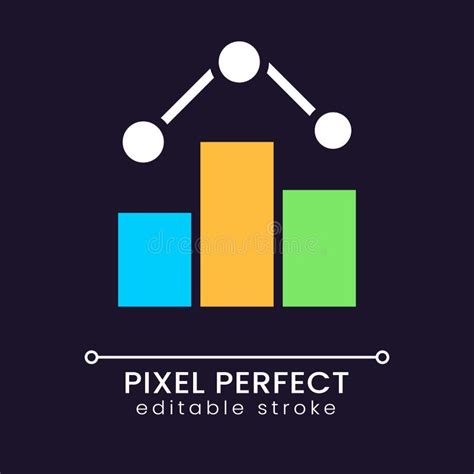 Business Statistical Data Pixel Perfect RGB Color Icon For Dark Theme
