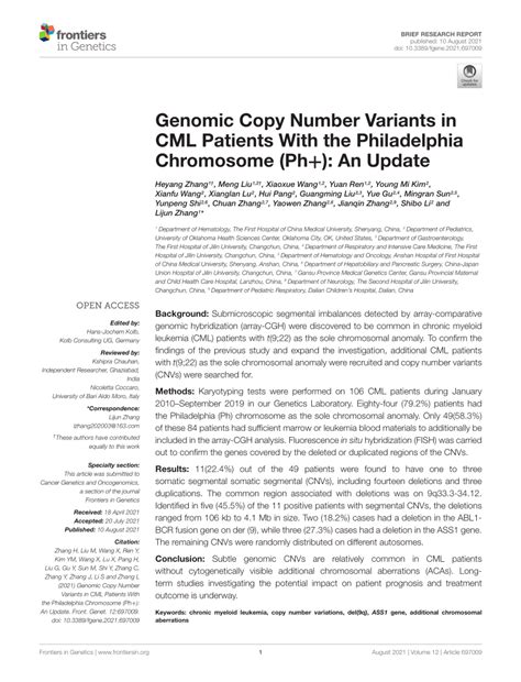 pdf genomic copy number variants in cml patients with the