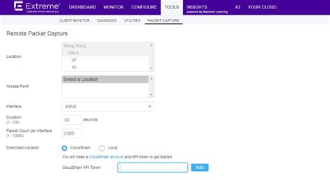 Remote Wireless Lan Packet Captures In Extreme Cloud Iq With Cloudshark
