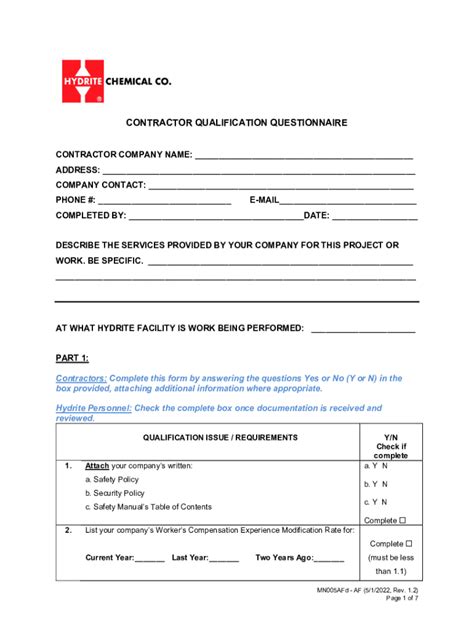 Fillable Online Application For Prequalification Certificate For Contractors Fax Email