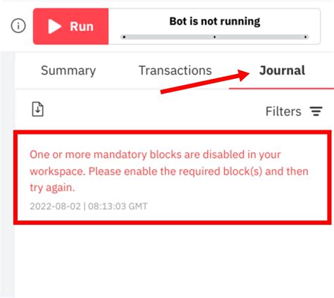 Dbot Mandatory Block Missingdisabled Error Message Deriv Bot