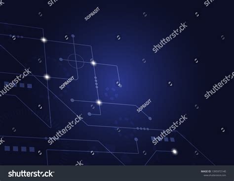 Abstract Geometric Connect Lines Dotssimple Technology Stock Vector Royalty Free 1395972140