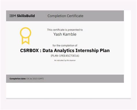 yash kamble on linkedin dataanalytics internshipexperience ibm