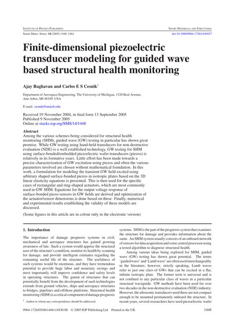 Pdf Finite Dimensional Piezoelectric Transducer Modeling For Guided Wave Based Structural