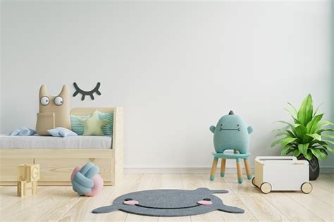 아이 룸 인테리어의 포스터 빈 흰색 벽 배경에 포스터를 모의 0명에 대한 스톡 사진 및 기타 이미지 0명 3차원 형태