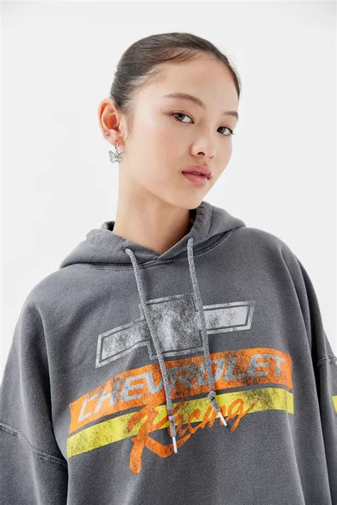 Chevrolet Racing Oversized Hoodie Sweatshirt Urban Outfitters