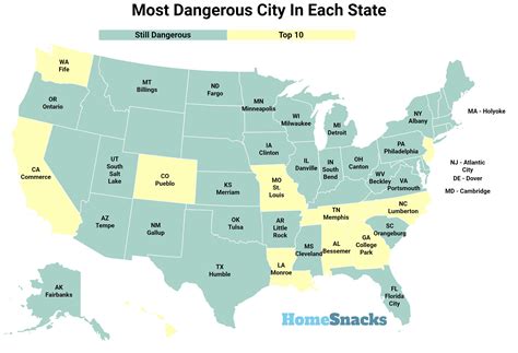 The Most Dangerous City In Each State In The United States [2025] Homesnacks
