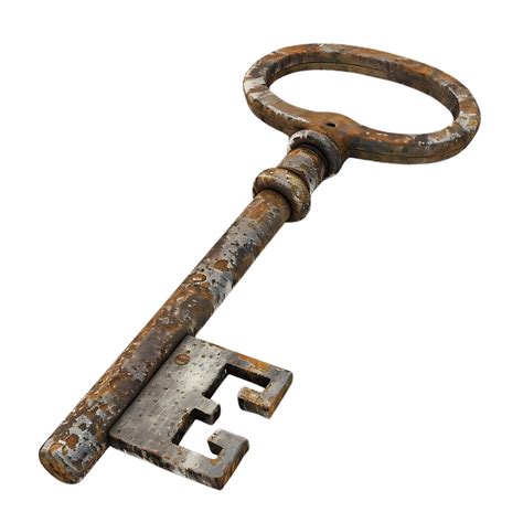 Rusty Old Key 3d Model 47763254 Png